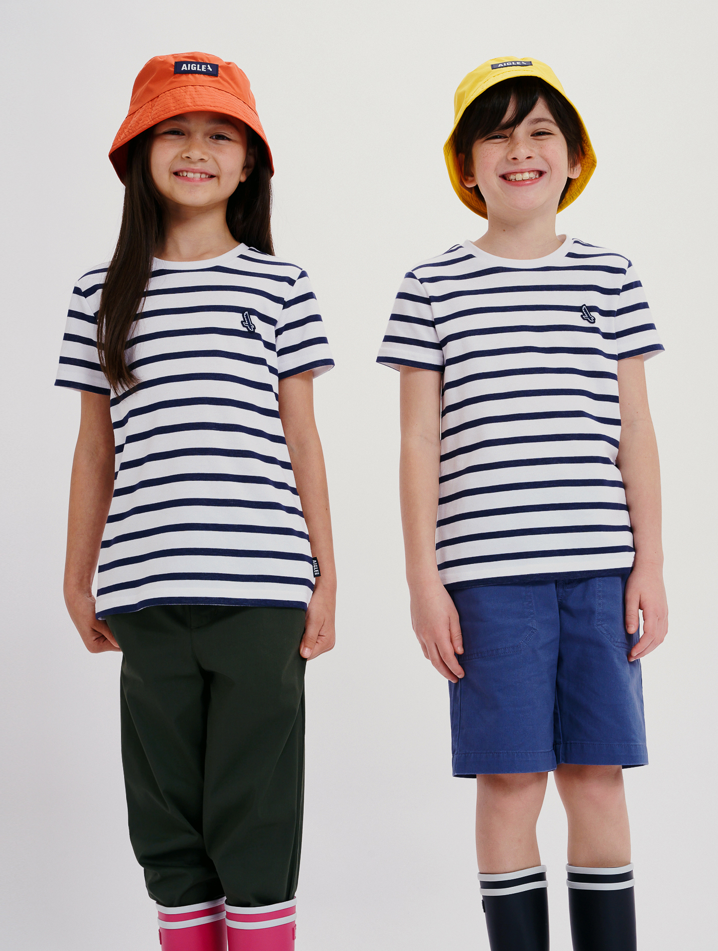 DFT crew neck short sleeve striped tee-shirt children | AIGLE
