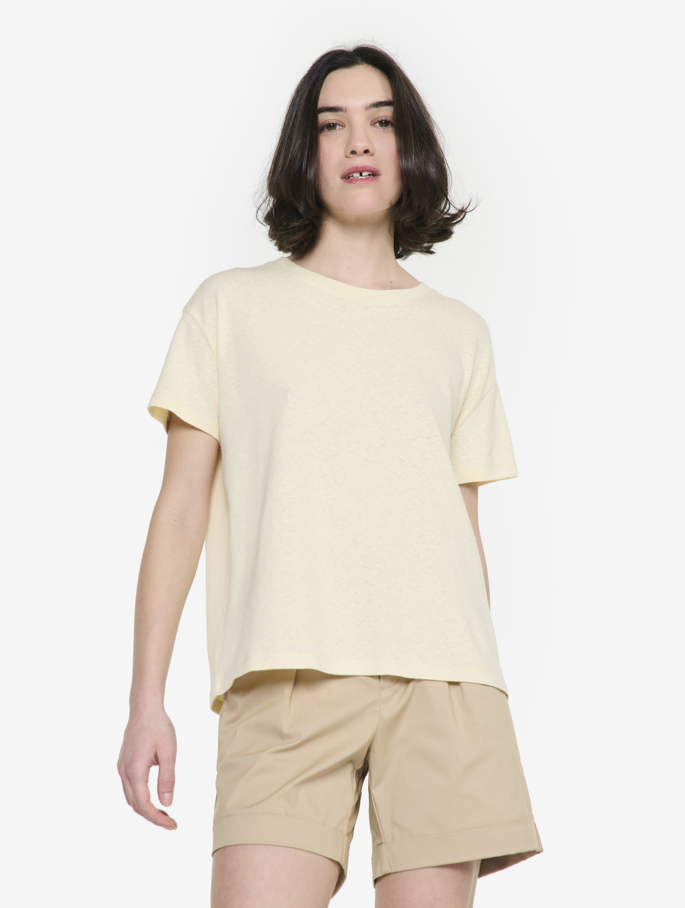 Crew neck cotton linen t-shirt aigle-storefront-catalog-fr | AIGLE
