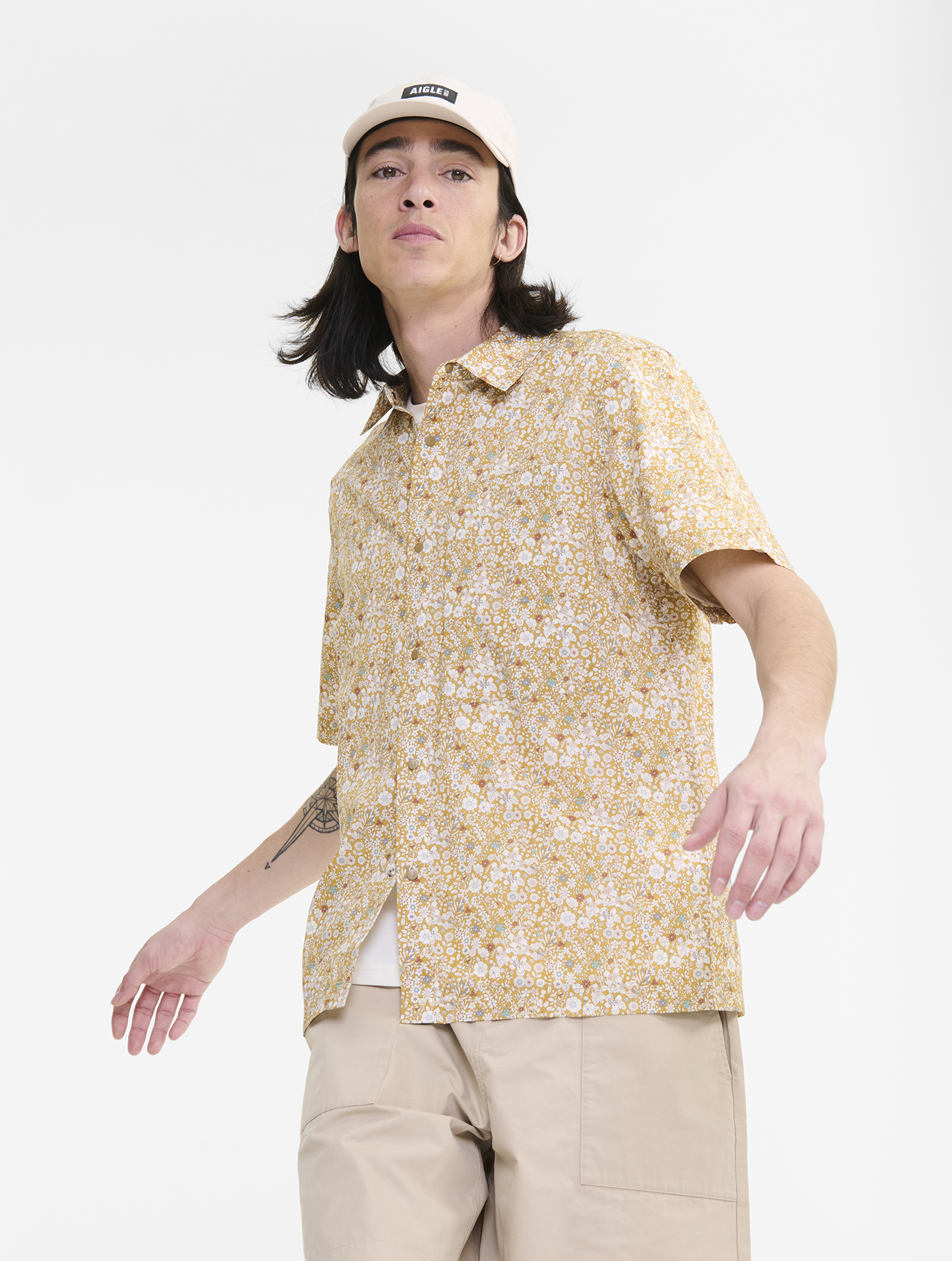 Liberty print short-sleeve shirt categories | AIGLE